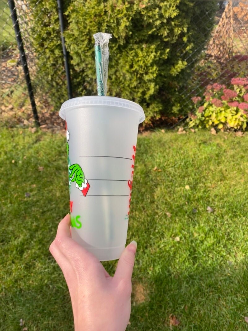Grinch Starbucks Cold Cup - Etsy