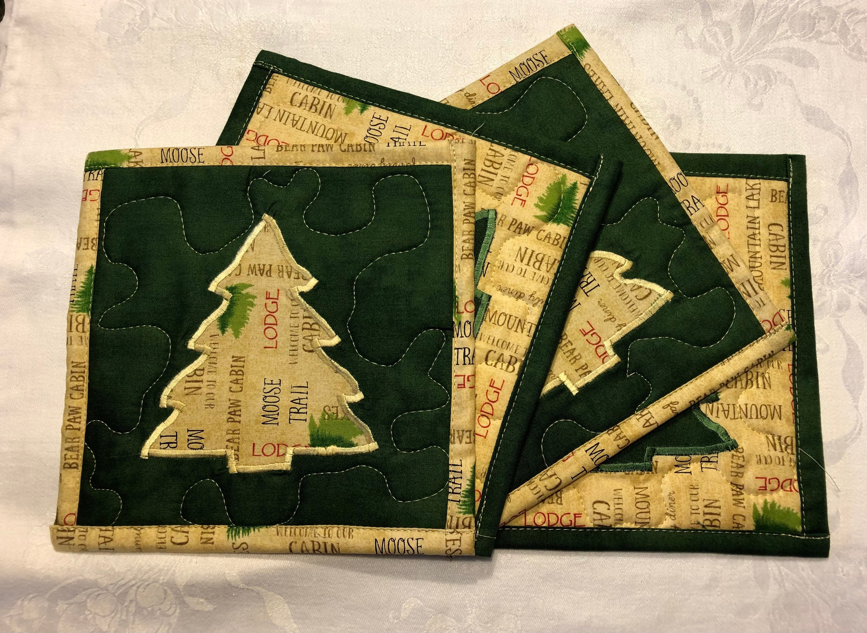 Cabin Lodge Camping Tent Bears Deer Moose Hot Pads Set - Etsy