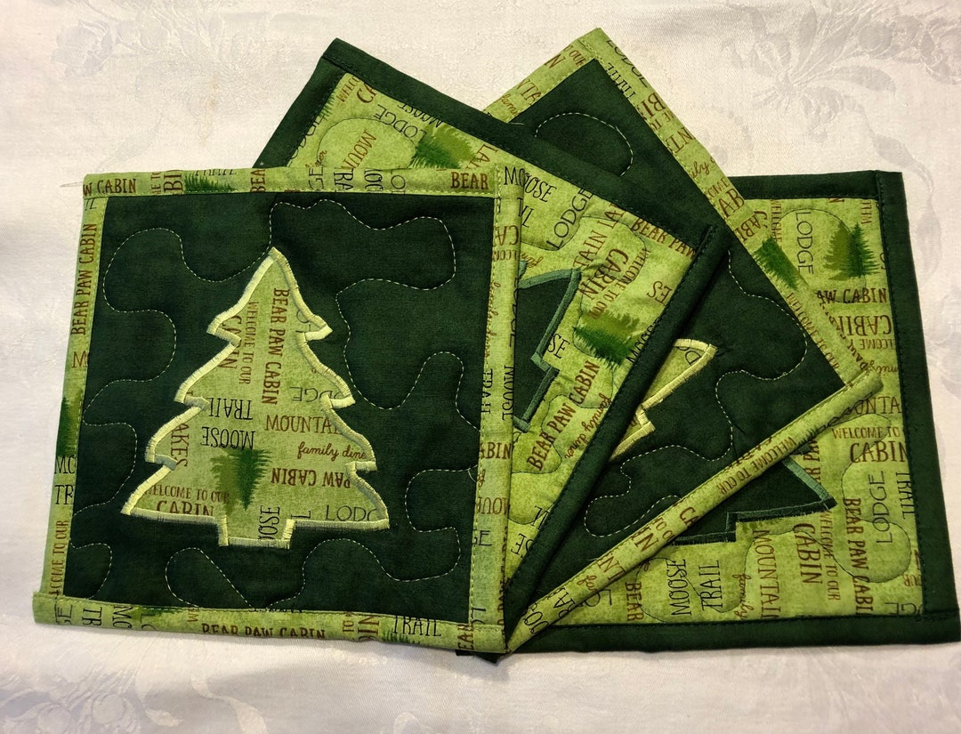 Cabin Lodge Camping Tent Bears Deer Moose Hot Pads Set - Etsy