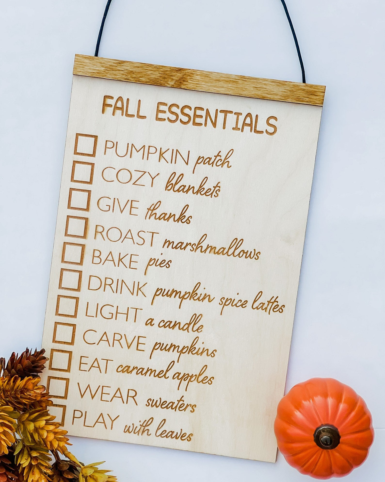 Fall Essentials Sign, Fall Bucket List, Autumn Signs, Fall Decorations ...