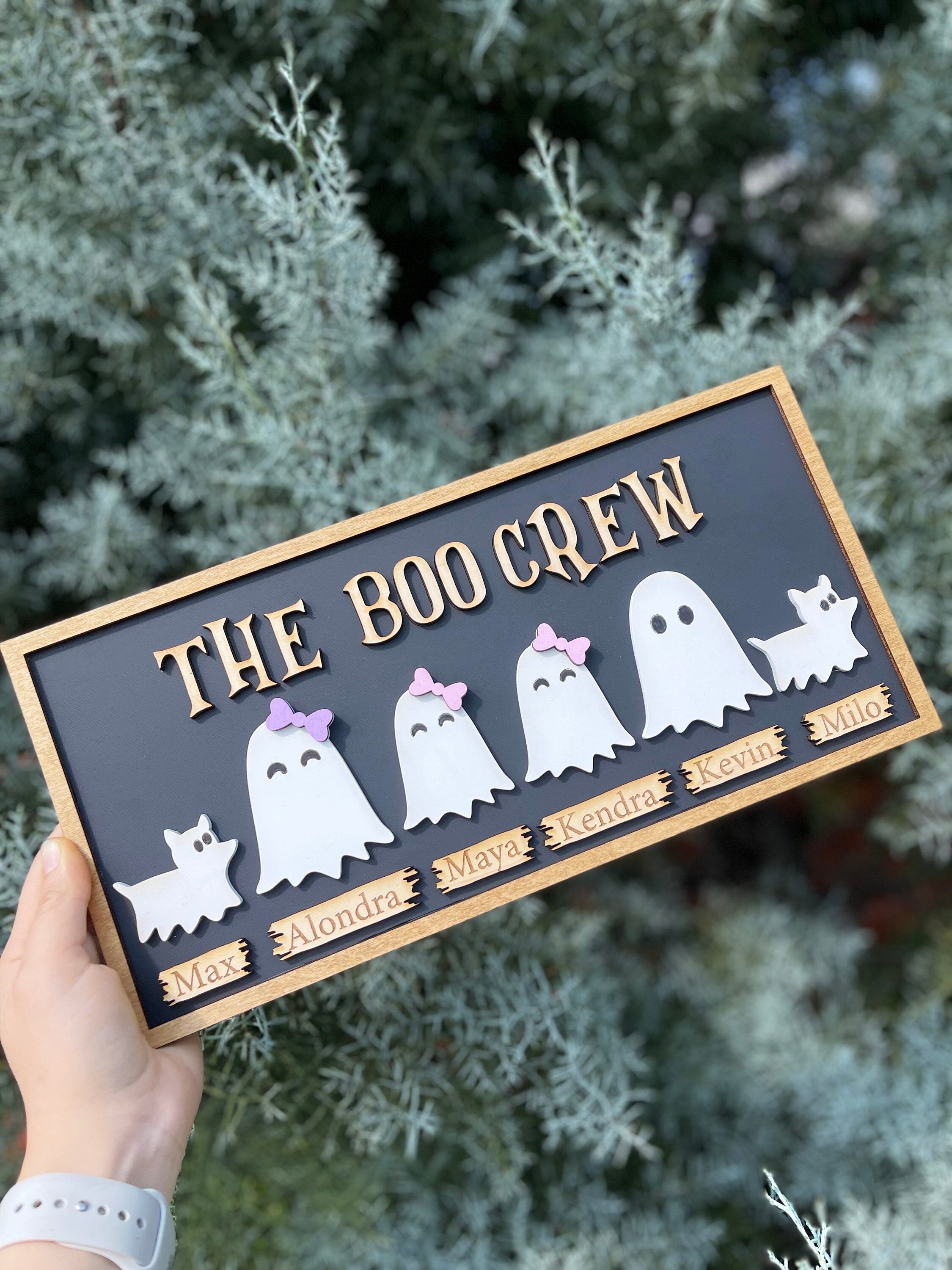 Personalized Halloween Family Sign,halloween Decor,ghost Family Sign ...