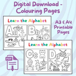 Alphabet Colouring Pages, Educational Colouring Pages, A3 Coloring ...