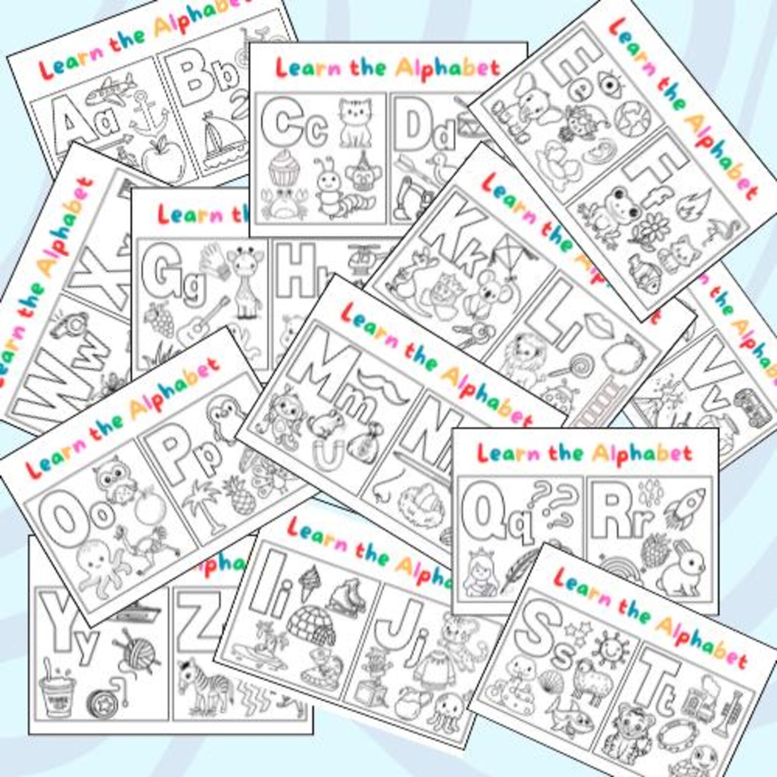Alphabet Colouring Pages, Educational Colouring Pages, A3 Coloring ...