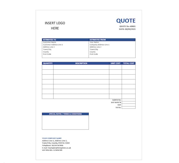 Quotation Sheet