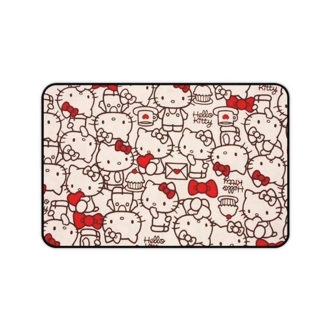 Hello Kitty Pink Desk Mat, Cute Gaming Mouse Pad, Large Office Table ...