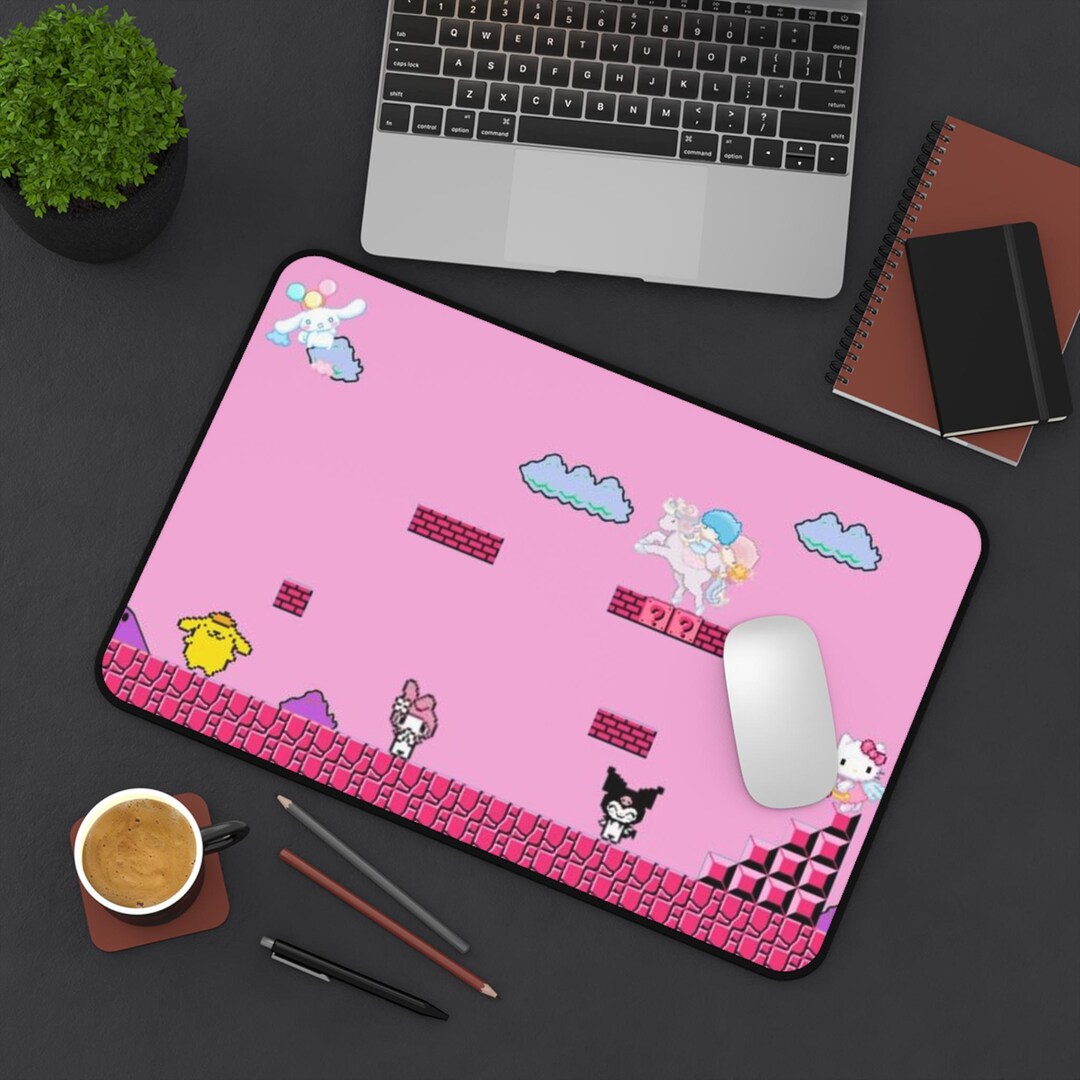 Pixelated Sanrio Gaming Desk Mat, Large Mouse Pad for Computer, Cute ...