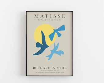 Blue Bird Matisse Print - Etsy