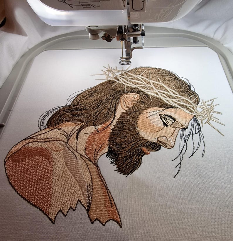 Embroidery Jesus Christ/ Embroidery File Jesus Christ, Religion Design ...