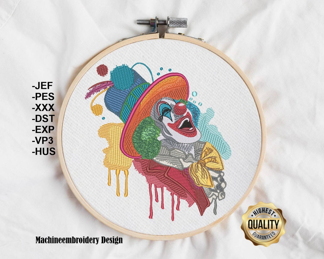Embroidery Clown Stickdatei Carnival Fasching Design, Machine ...
