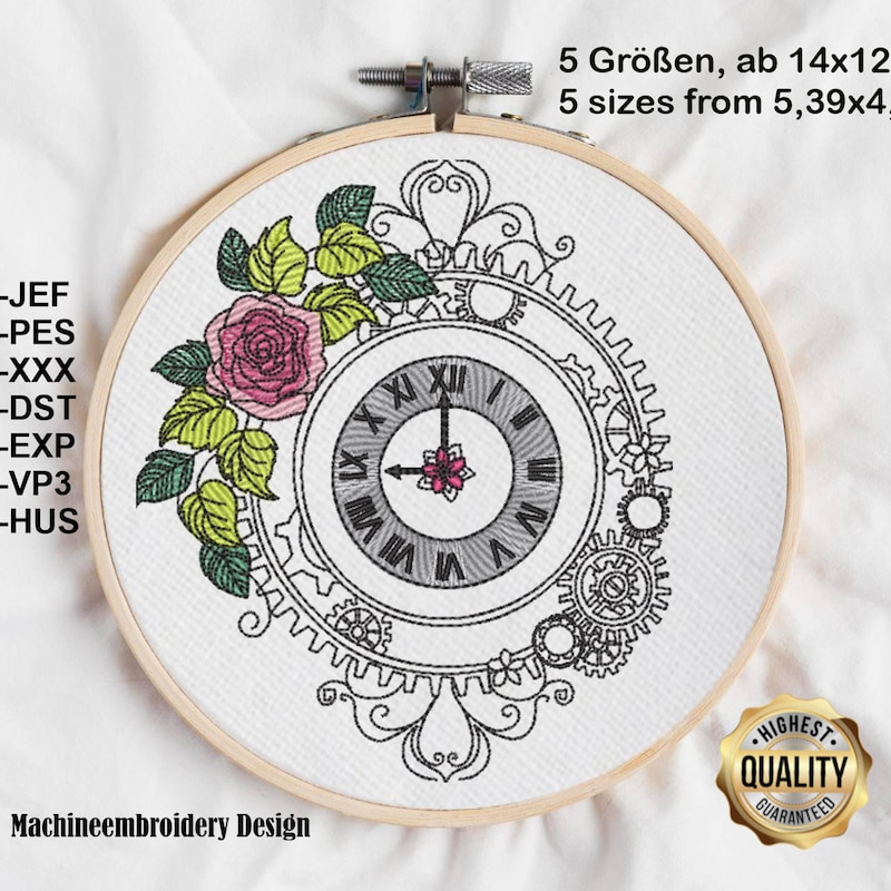 Embroidery Clock - Etsy
