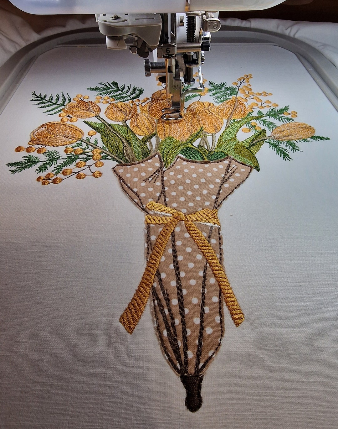 Embroidery Tulip Embroidery File Tulips/application, Flower Embroidery ...