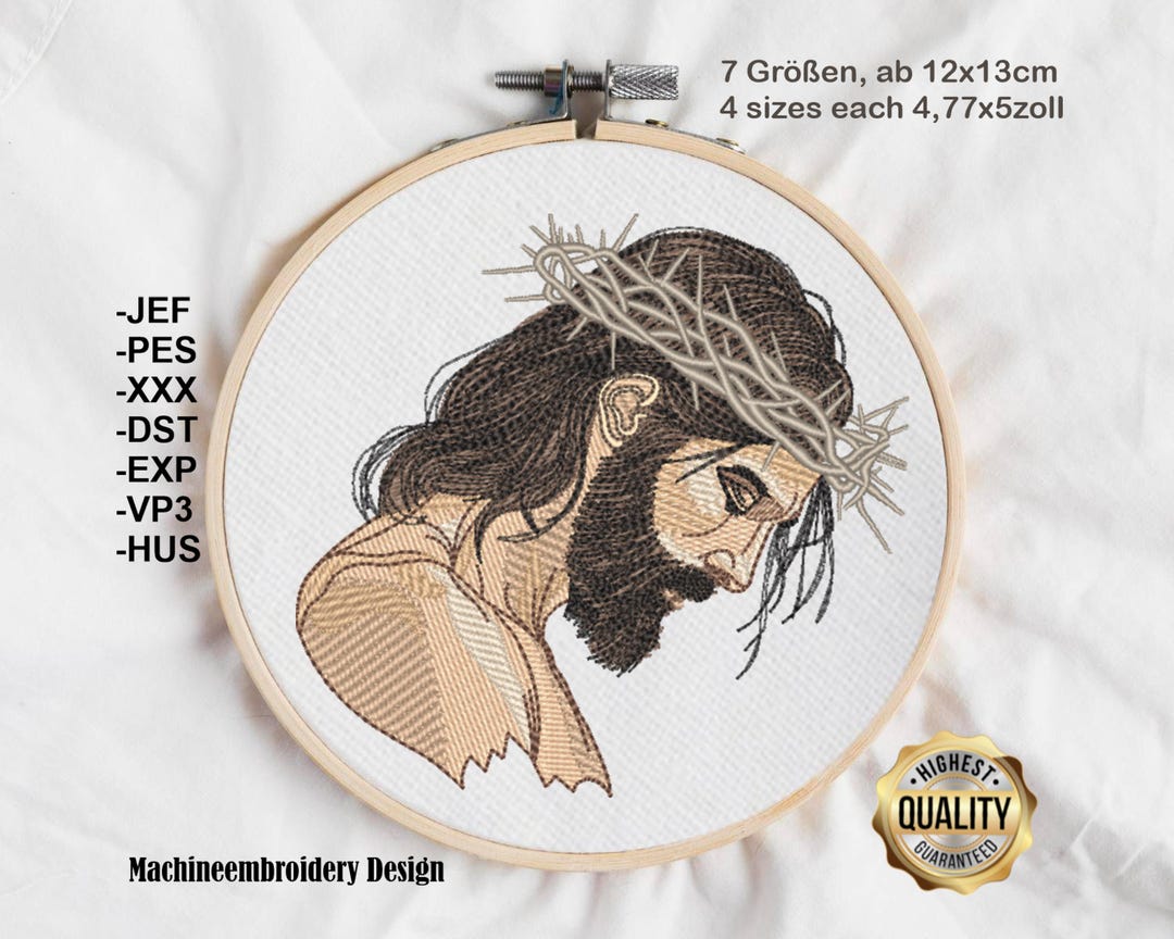 Embroidery Jesus Christ/ Embroidery File Jesus Christ, Religion Design ...