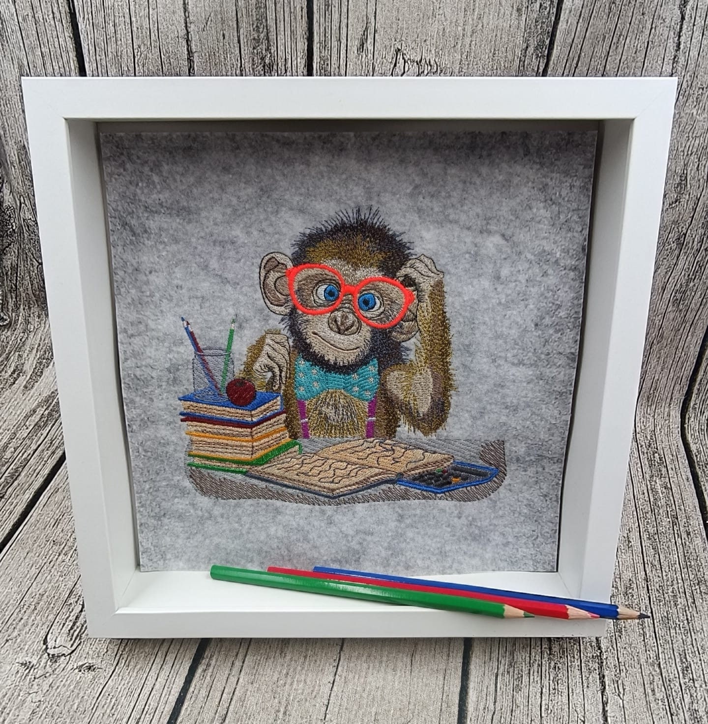 Embroidery Monkey Nerd / Stickdatei Nerd Affe / Motiv Patterns for ...
