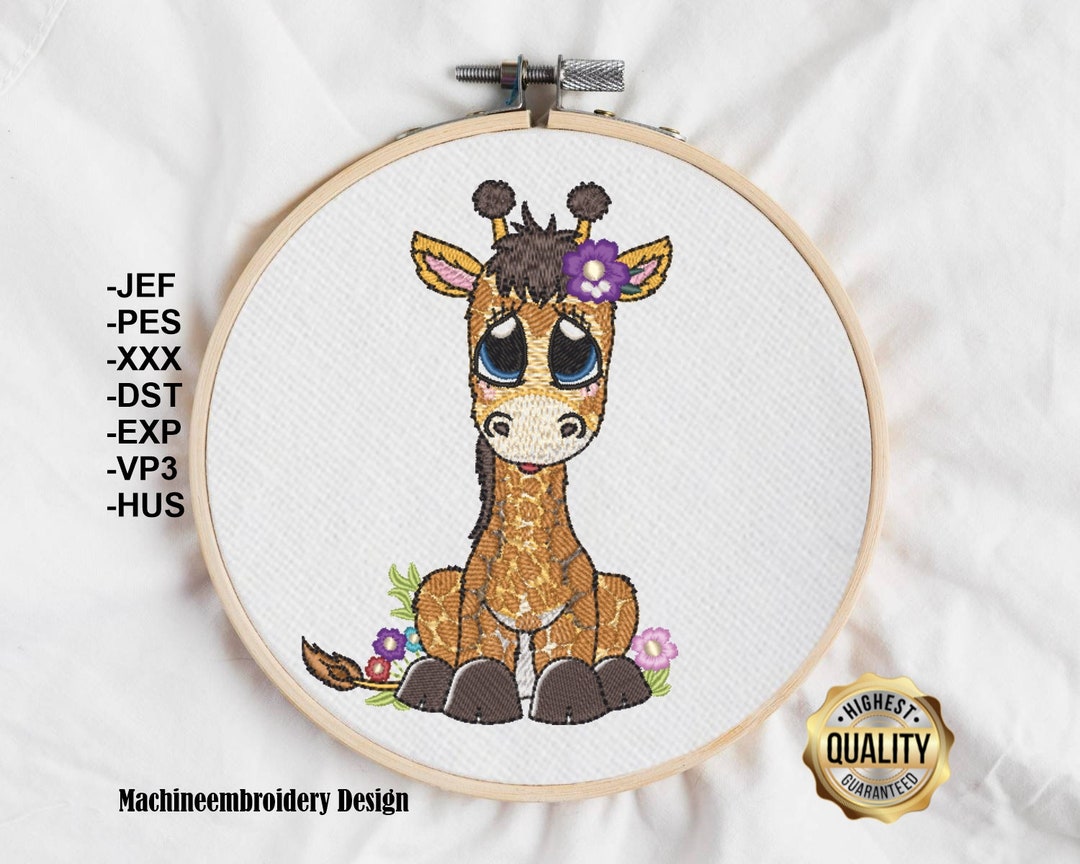 Embroidery Giraffe/ Stickdatei Giraffe/ Embroidery Design Pattern ...