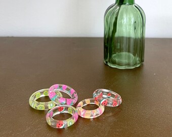 Resin Fruit Rings - Etsy