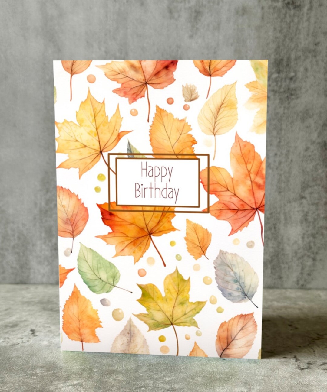 Handmade Birthday Card Pack Watercolour Autumn Leaves Variety Cards ...