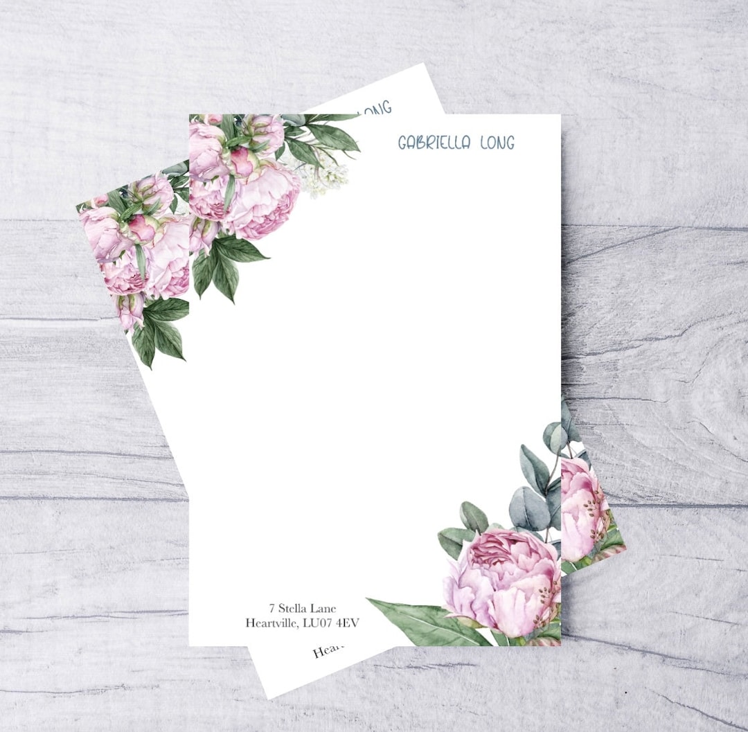 Personalised Writing Paper Set Luxury Stationery Letter Set 10/20/30 ...