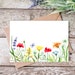 Blank Floral Notelets 4 or 8 Pack of Watercolour Wild Flowers or Meadow ...