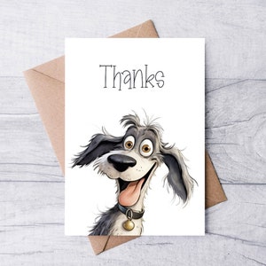 Thank You Cards Pack Funny Dog Illustrations Varied Designs Multipack ...