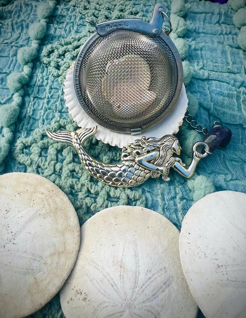 Queen of the Sea Mermaid Tea Ball With Crystals: Infuser Looseleaf ...