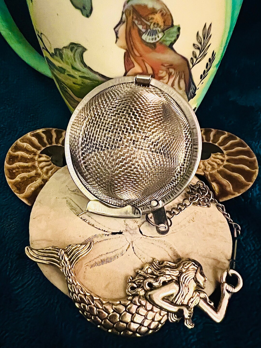 Mermaid Queen of the Sea Tea Ball: Strainer Steeper Infuser Herbal ...