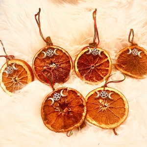 Yule Tree Pomander Ornament: Pagan Holiday Decoration Pentacle Moon ...