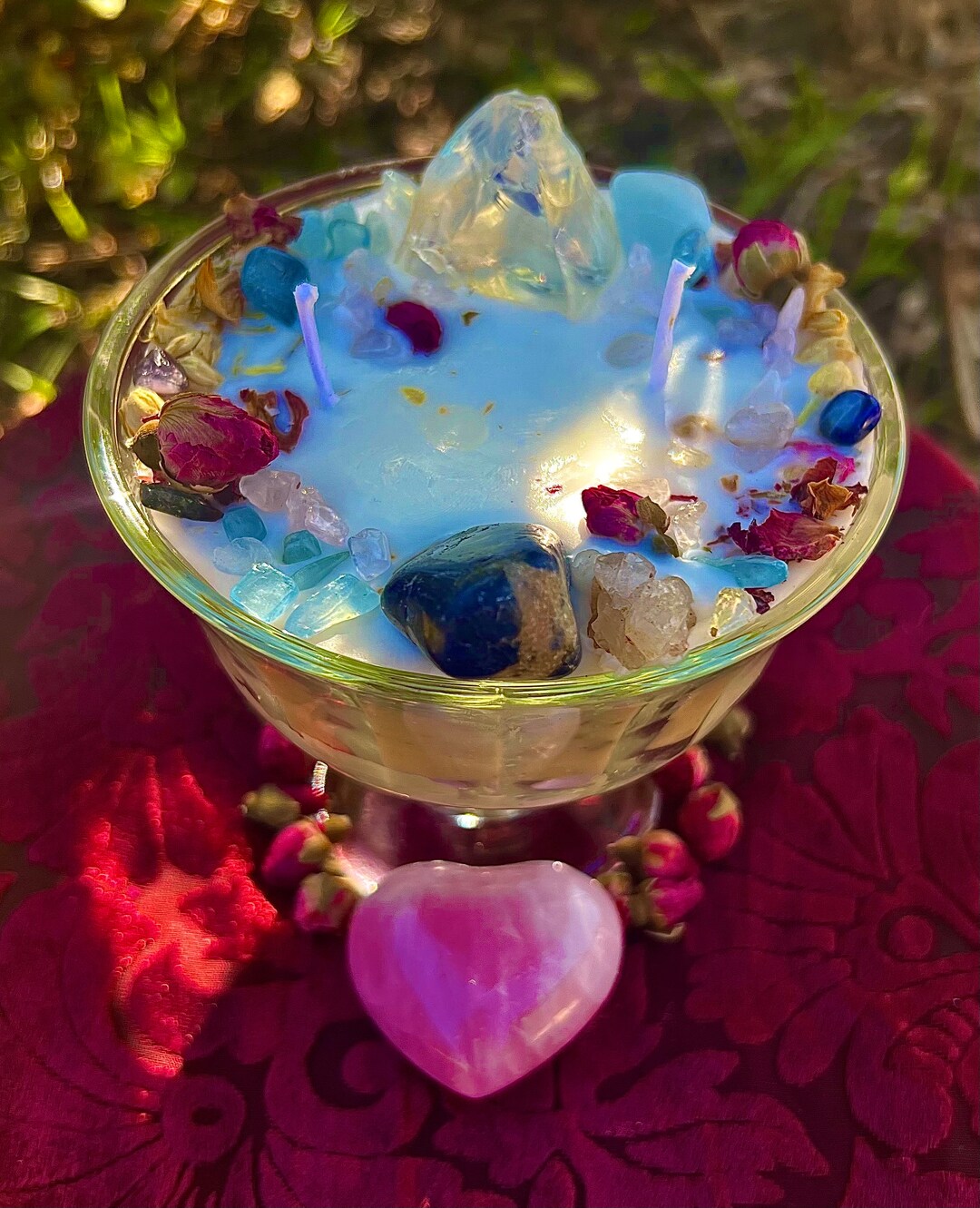 Moon Cycle Manifestion Candle: Spell Witch Pagan Altar Crystals Herbs ...