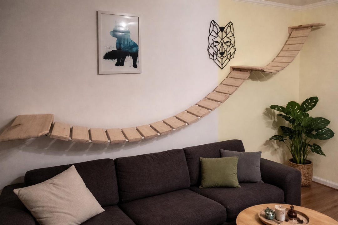 Medikratz Wall-mounted Cat Park / Catwalk / Cat Furniture / Cat Stairs ...