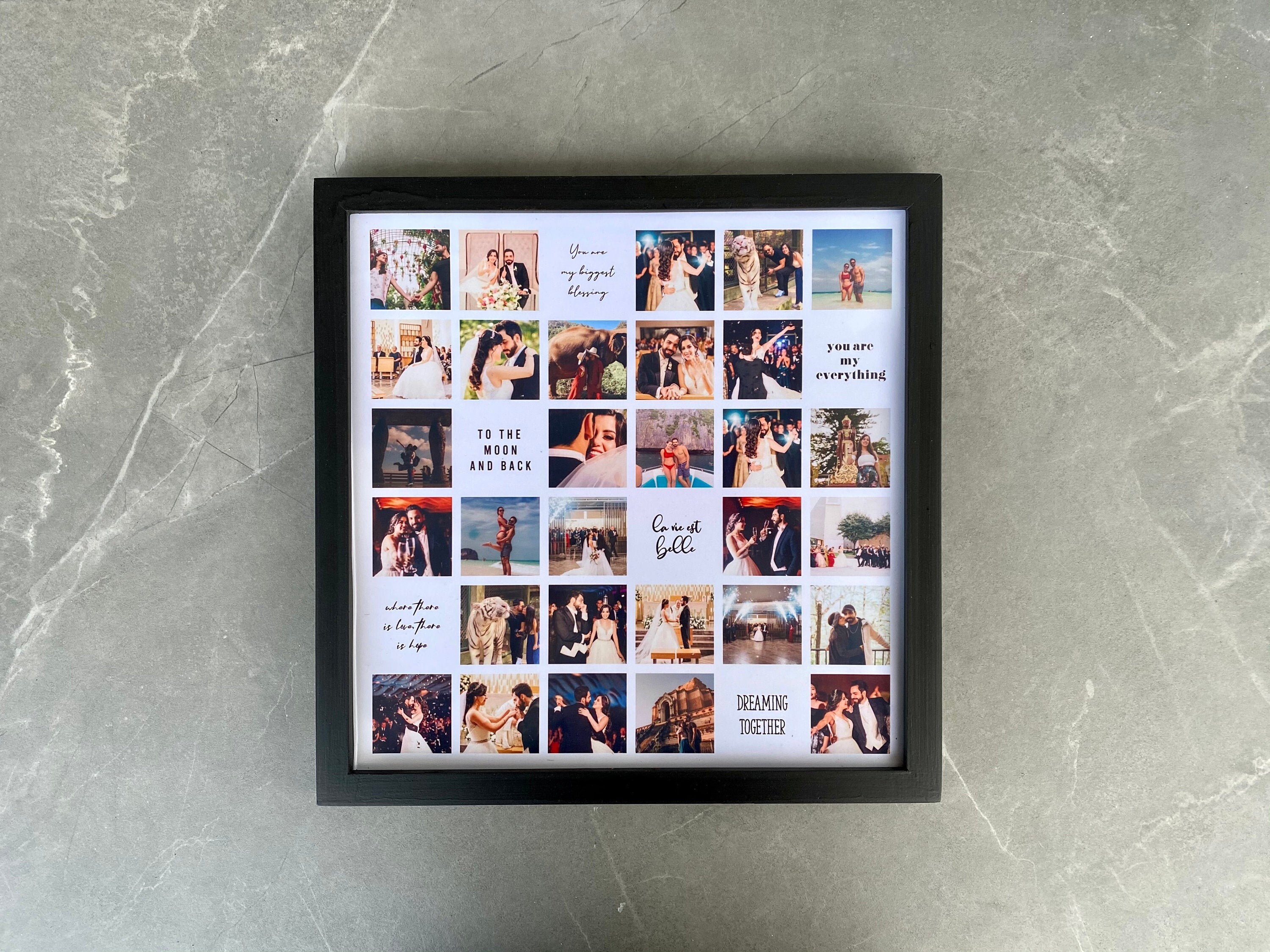 Personalized Photo Picture Frame Collage Custom Photo Collage | Etsy