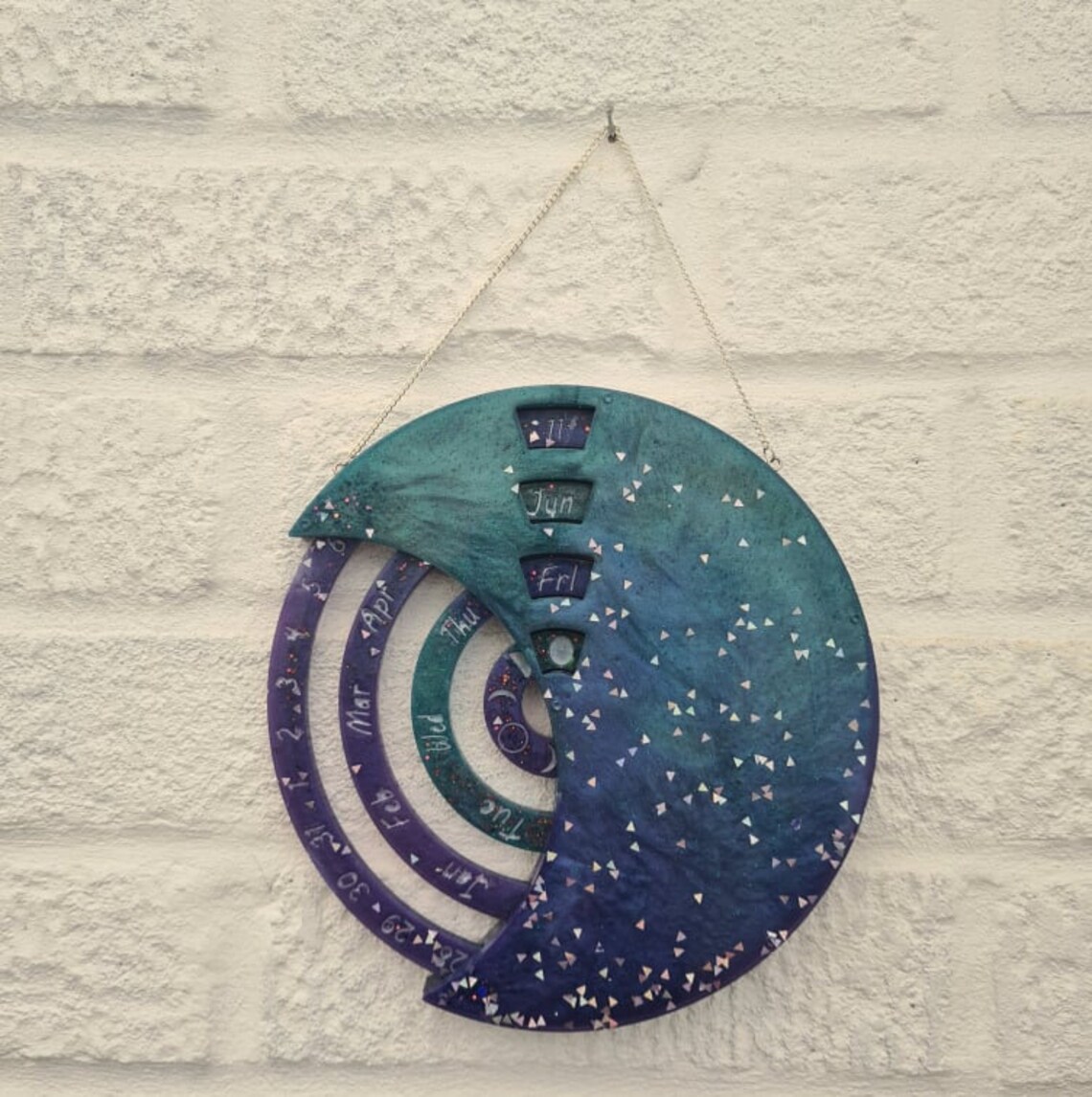 Epoxy Resin Moon Cycle Calendar - Etsy