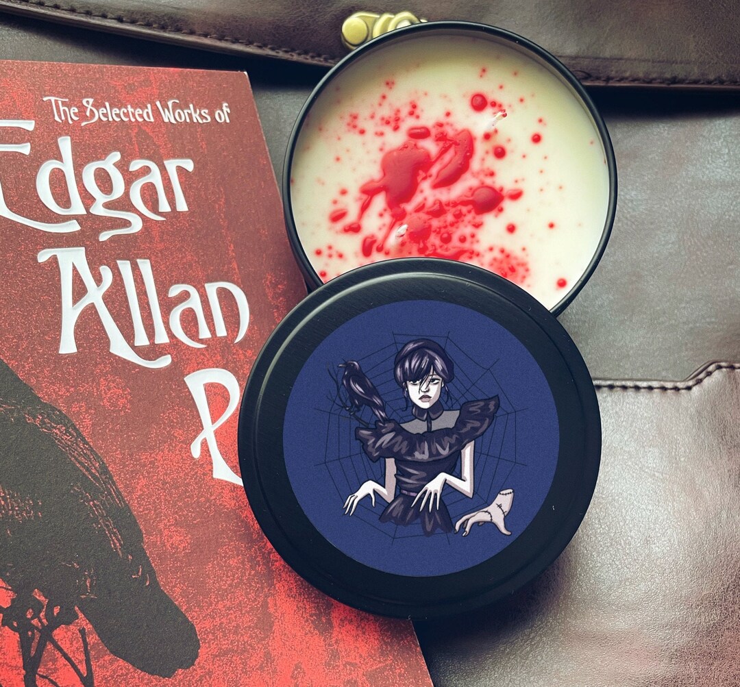 Wednesday Addams Inspired Scented Soy Candleaddams Family Character ...