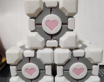 Portal Weighted Companion Cube - Aperture Science, Inc - 3D Print - Etsy