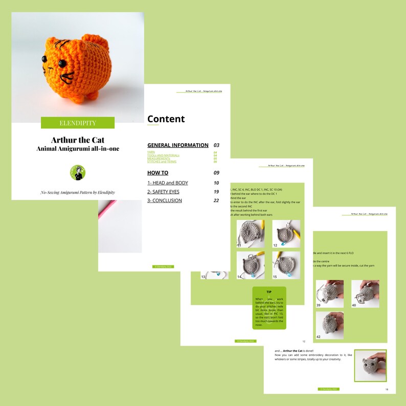 No-sew CAT Amigurumi DIGITAL PATTERN Animal Crochet Toy - Etsy