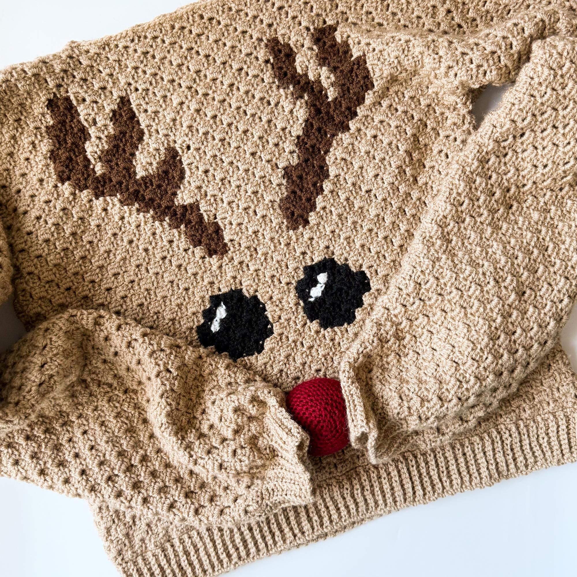 Rebecca the Reindeer Jumper Crochet Pattern: Christmas Ugly Sweater ...