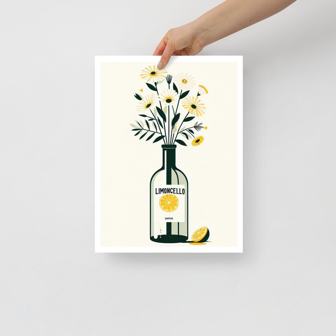 Limoncello Print, Italian Kitchen Art, Italy Lover Gift, Amalfi Coast ...