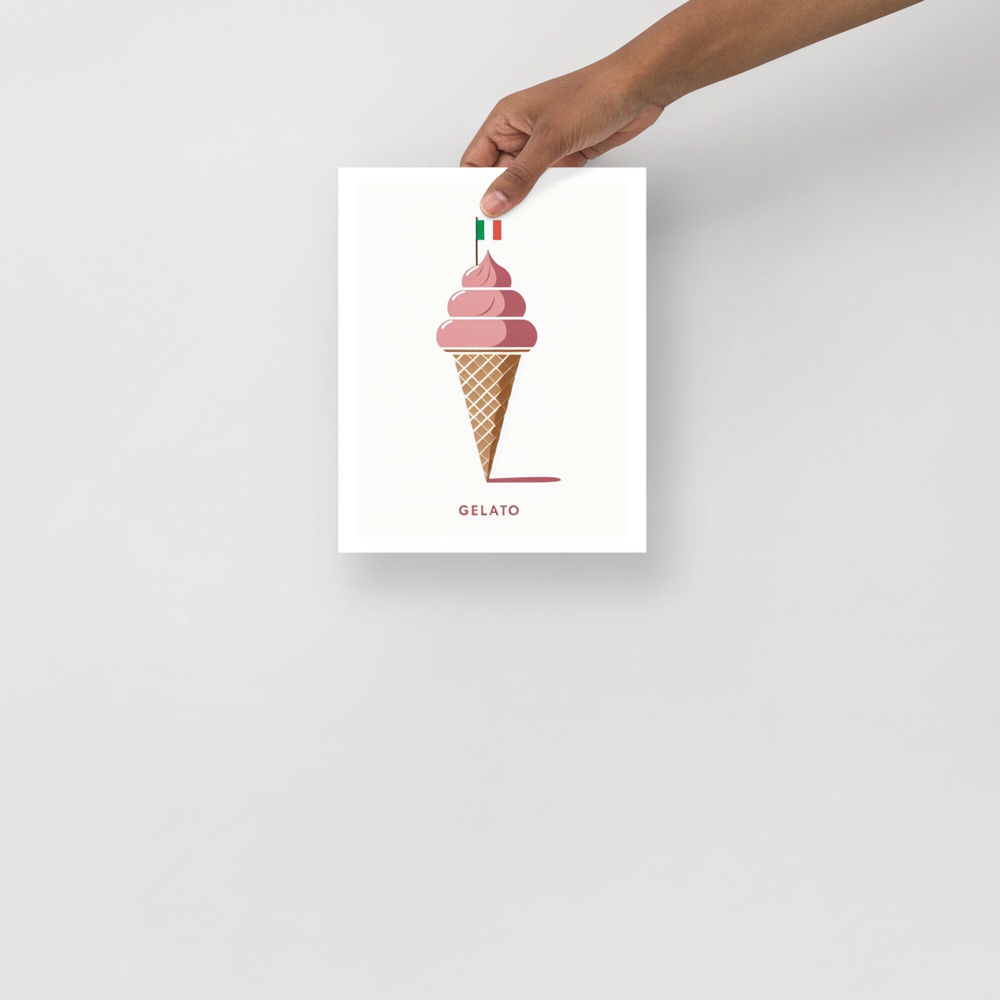 Italian Gelato Wall Art Print, Ice Cream Wall Art, Ice Cream Cone Print ...