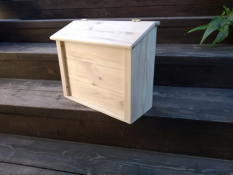 Mailbox Wood Mail Box Unfinished Mailbox Outdoor Mail Box - Etsy