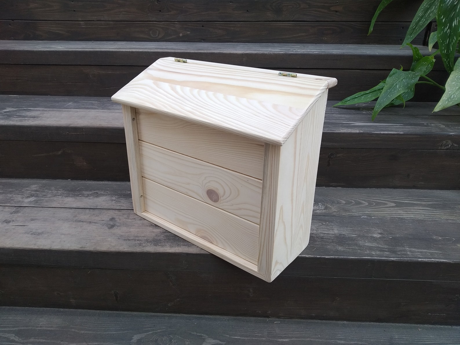 Mailbox Wood Mail Box Unfinished Mailbox Outdoor Mail Box - Etsy