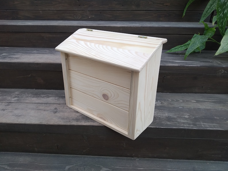 Mailbox Wood Mail Box Unfinished Mailbox Outdoor Mail Box - Etsy
