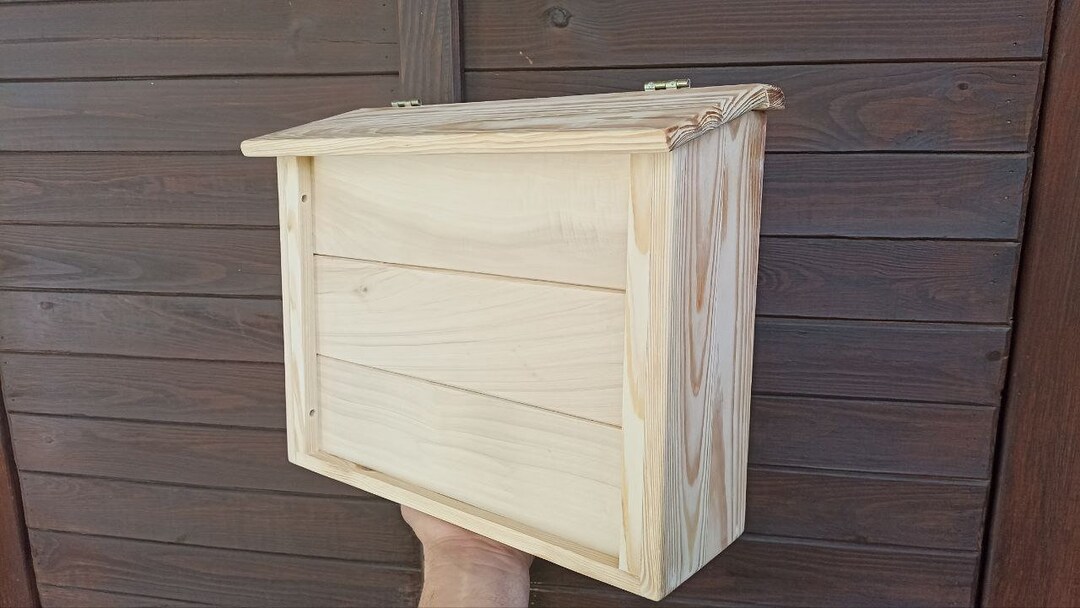 Mailbox, Aspen Wood Mail Box, Unfinished Mailbox, Outdoor Mail Box ...