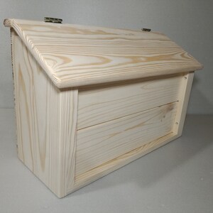 Mailbox, Wood Mail Box, Unfinished Mailbox, Outdoor Mail Box, Wall ...