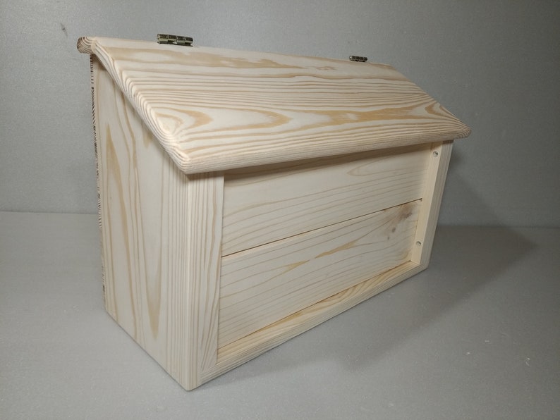 Mailbox, Wood Mail Box, Unfinished Mailbox, Outdoor Mail Box, Wall ...