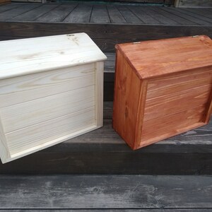 Mailbox Wood Mail Box unfinished Mailbox Outdoor Mail Box | Etsy