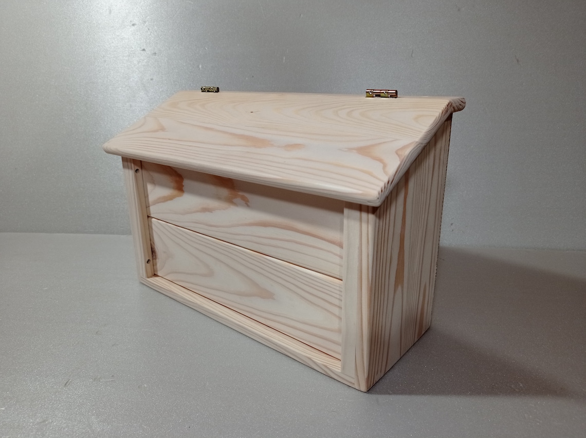 Mailbox Wood Mail Box Unfinished Mailbox Outdoor Mail Box - Etsy