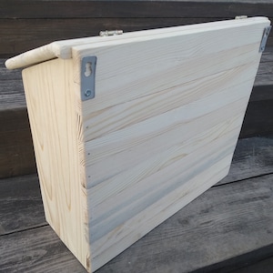 Mailbox, Wood Mail Box, Unfinished Mailbox, Outdoor Mail Box, Wall ...