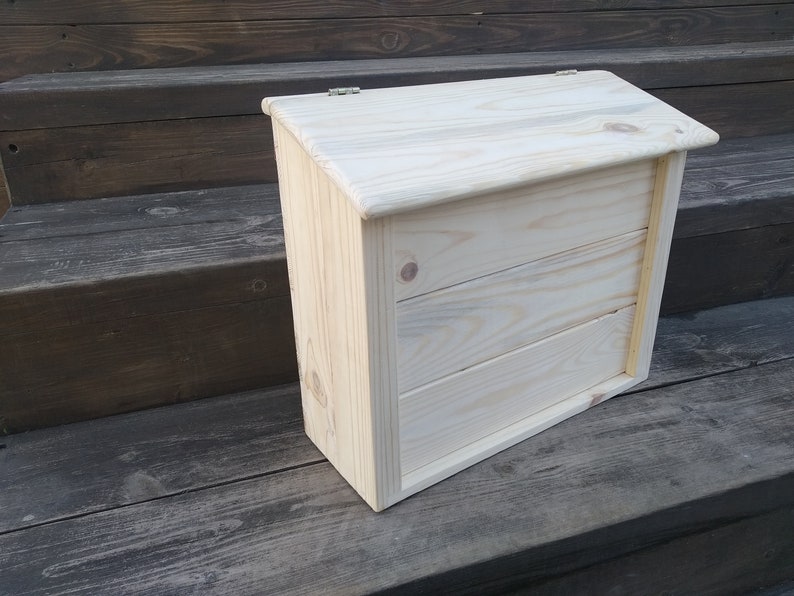 Mailbox Wood Mail Box unfinished Mailbox Outdoor Mail Box | Etsy