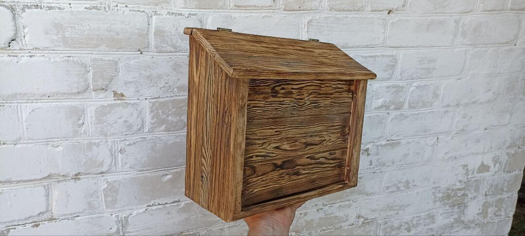 Mailbox, Wood Mail Box, Unfinished Mailbox, Outdoor Mail Box, Wall ...