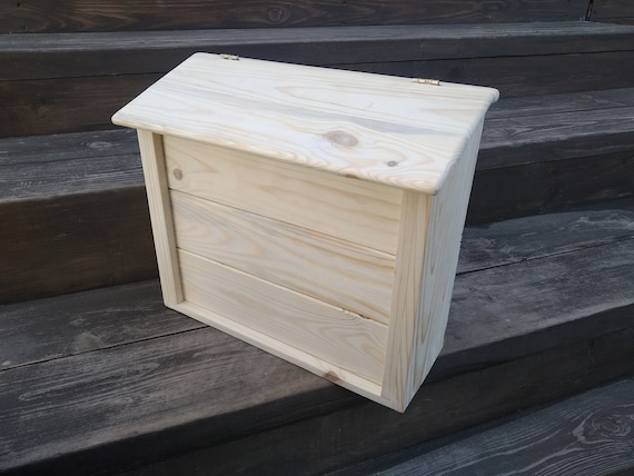Mailbox Wood Mail Box unfinished Mailbox Outdoor Mail Box | Etsy