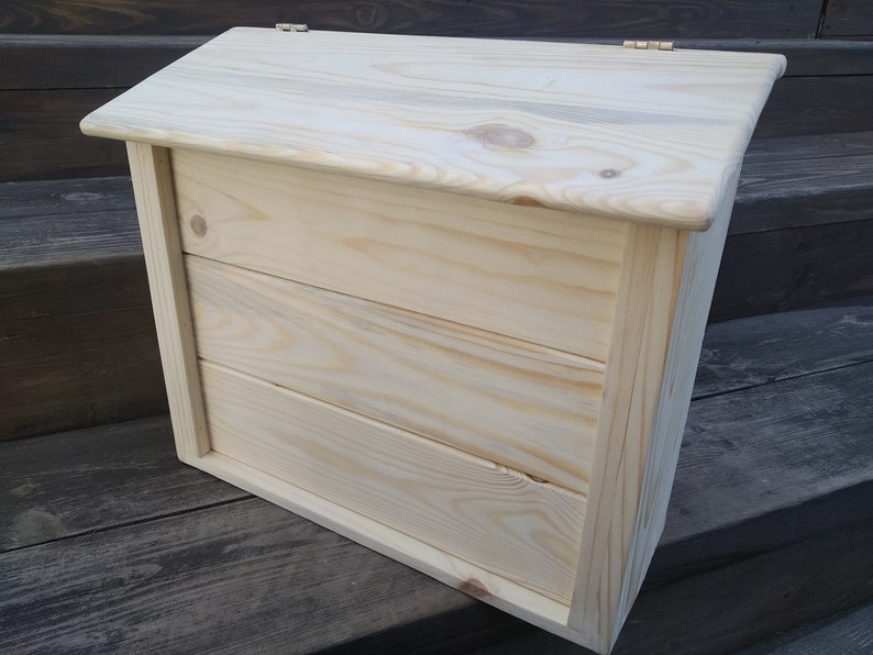 Mailbox Wood Mail Box unfinished Mailbox Outdoor Mail Box | Etsy