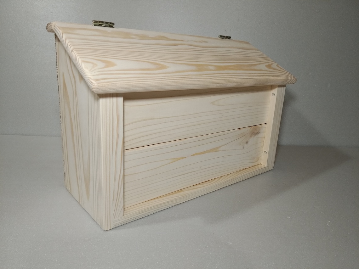 Mailbox Wood Mail Box Unfinished Mailbox Outdoor Mail Box - Etsy